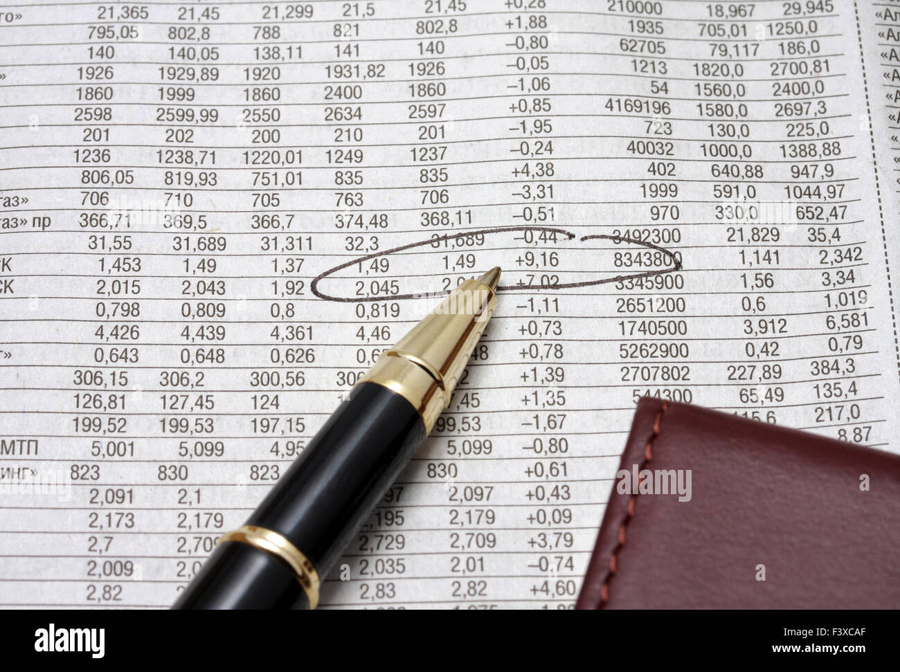 pen and wallet Stock Photo - Alamy