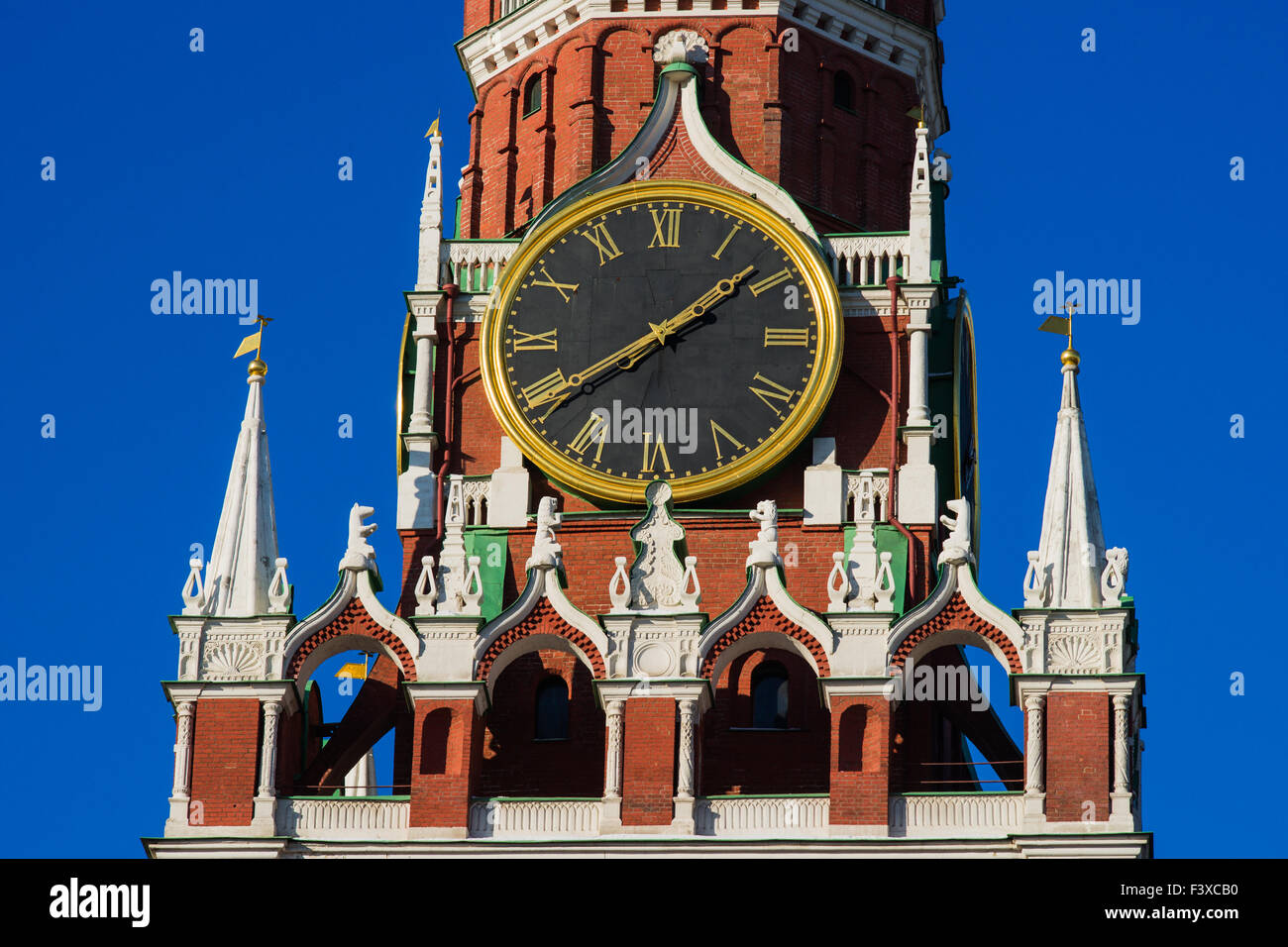 Chimes of Spasskaya tower of Moscow Kremlin Stock Photo - Alamy