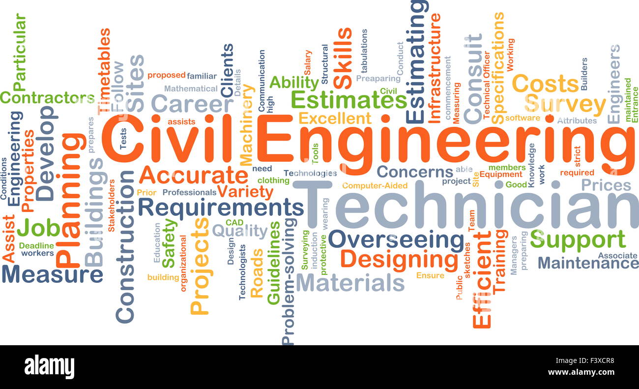 Background concept wordcloud illustration of civil engineering ...