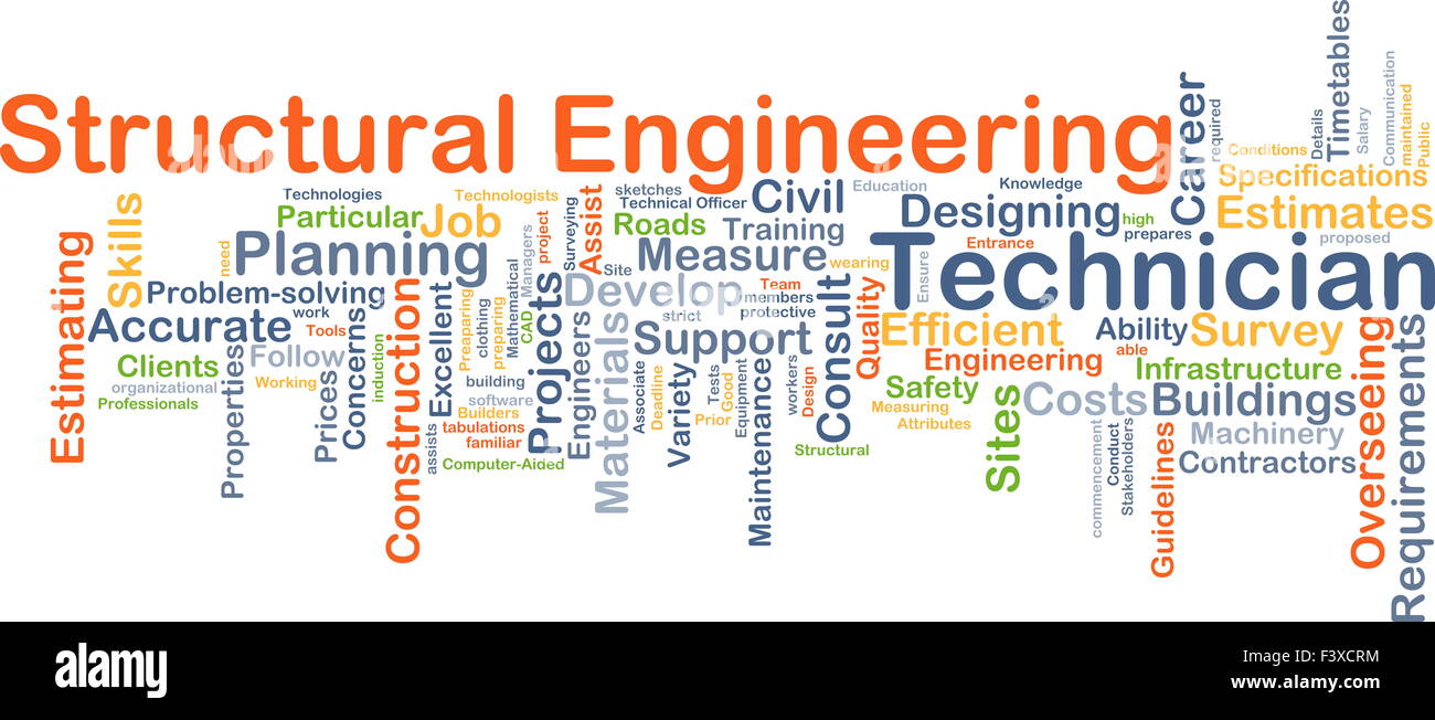 Background concept wordcloud illustration of structural engineering ...