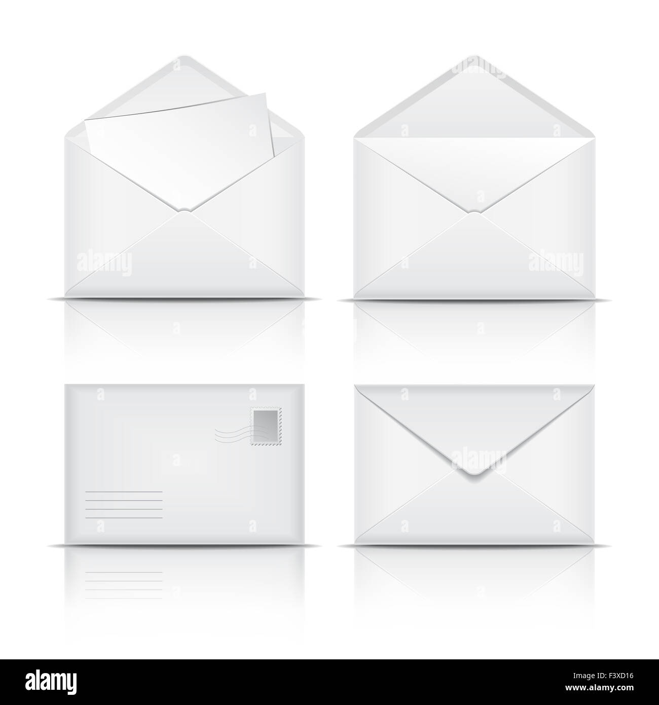 Set of White envelopes Stock Photo - Alamy