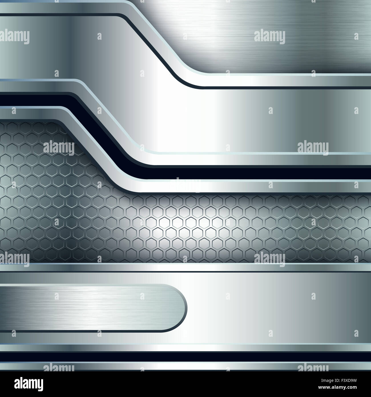 Abstract background, metallic silver banners Stock Photo - Alamy
