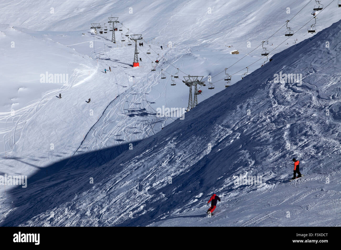Winter snow, Zermatt ski resort, Valais canton, Pennine Alps, southern ...
