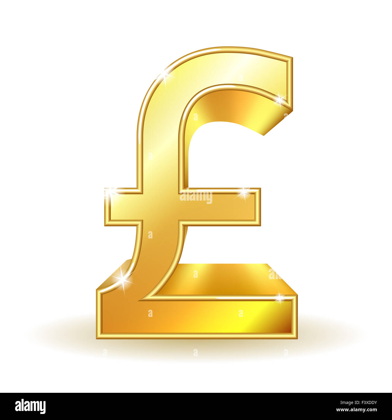Gold sign pound currency Stock Photo - Alamy