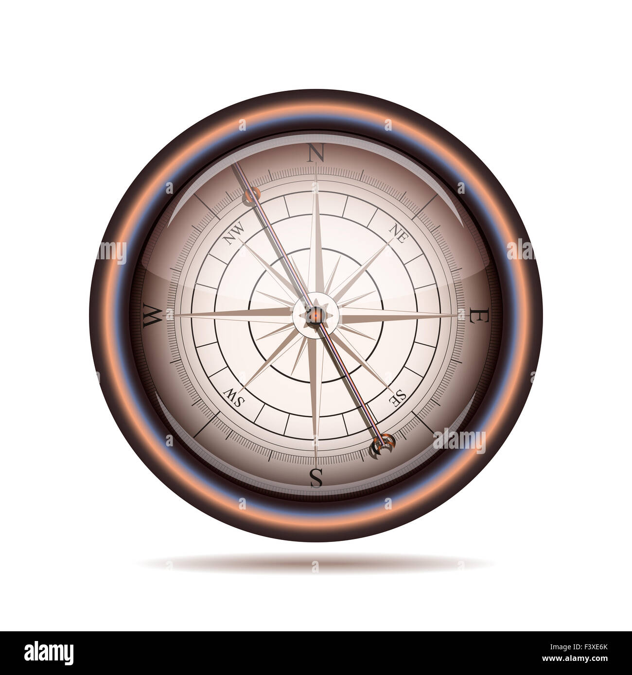 Golden compass guide Cut Out Stock Images & Pictures - Alamy