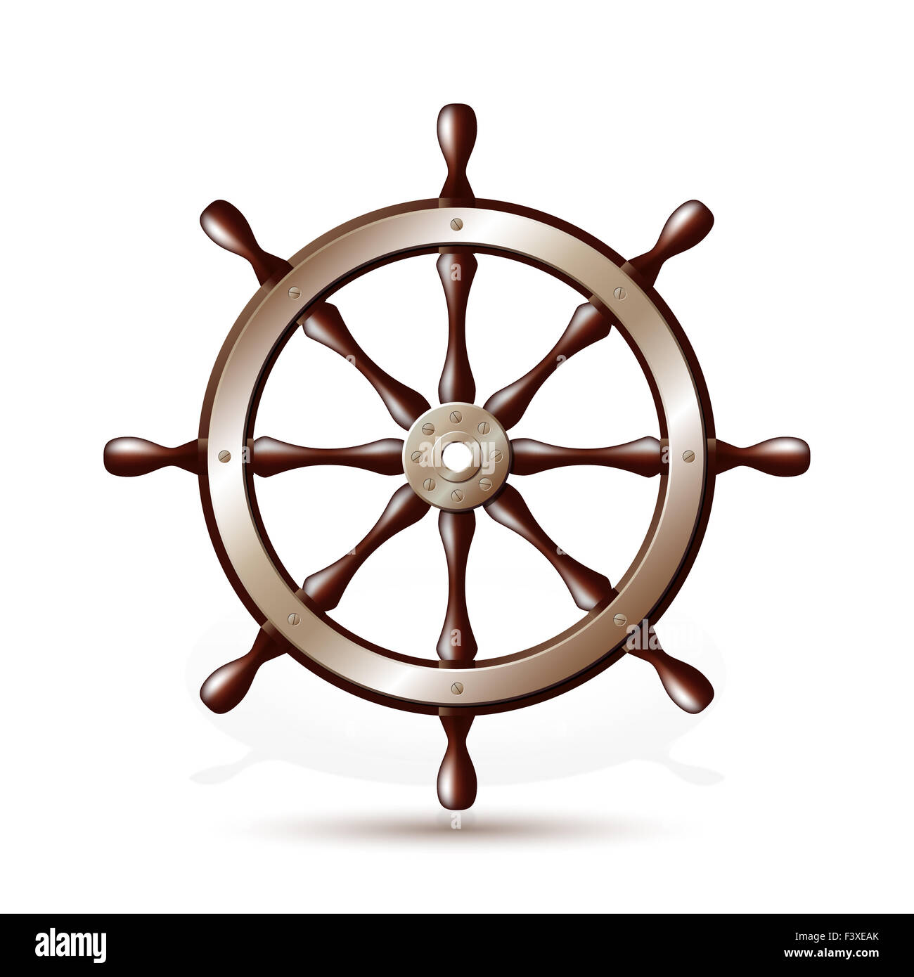Steering wheel for ship Stock Photo - Alamy