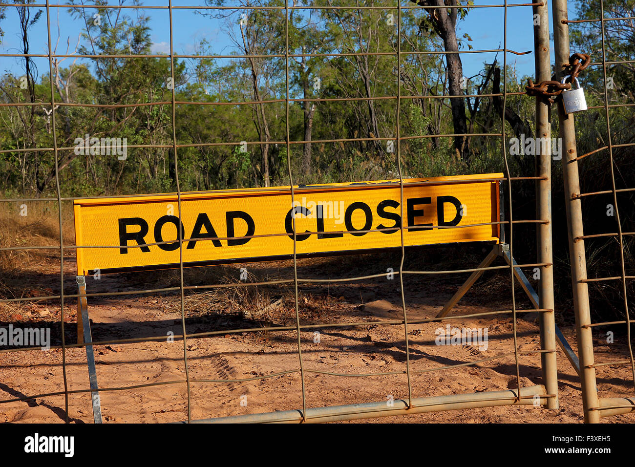Australia closed road hi-res stock photography and images - Alamy