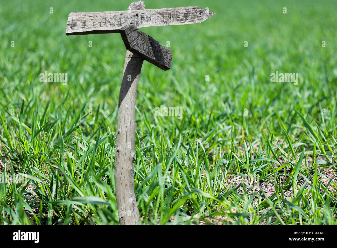 sign by meadow Stock Photo - Alamy