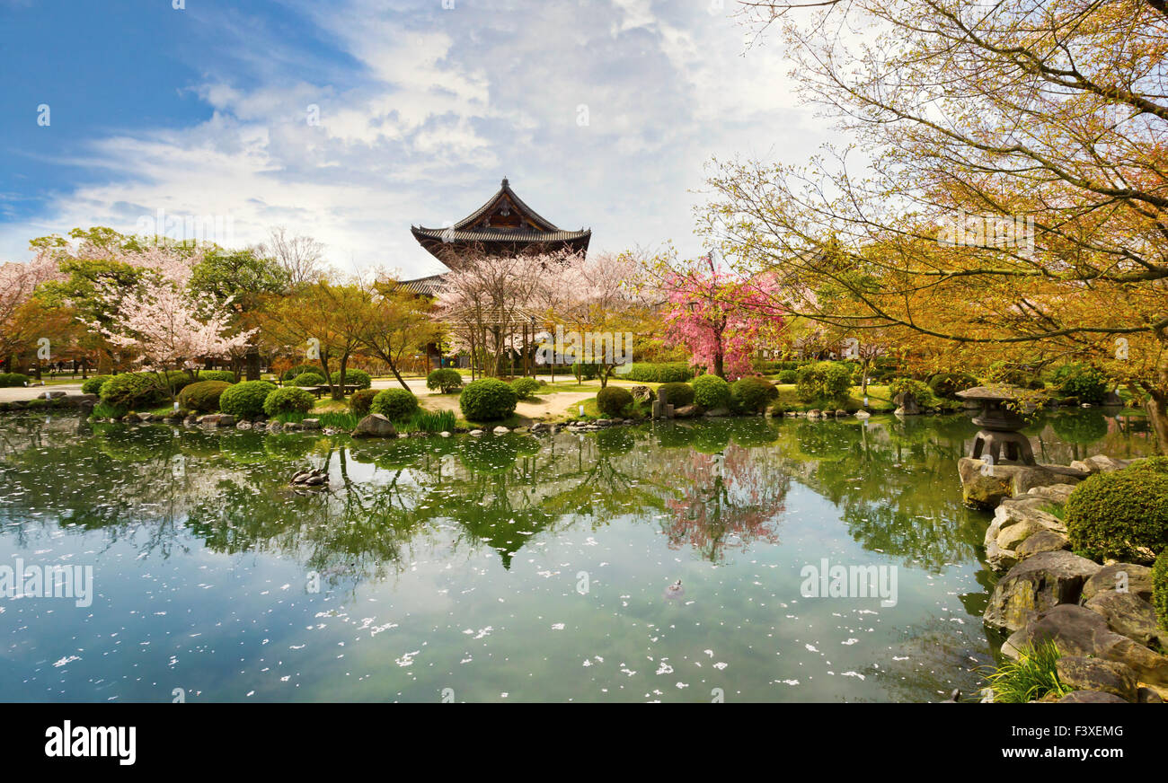 Temple in Kyoto in spring, Japan Stock Photo - Alamy