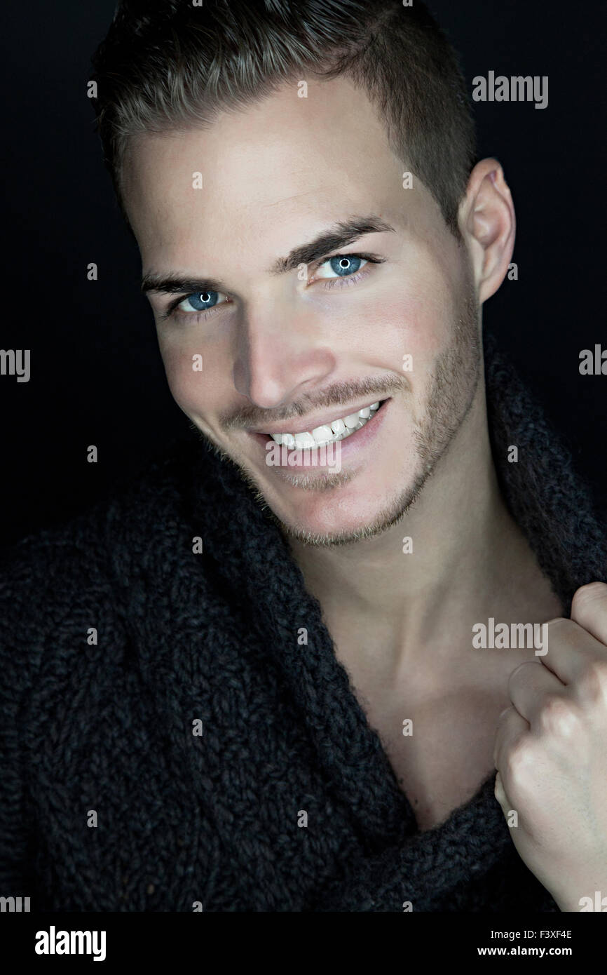 Portrait of a beautiful young man Stock Photo - Alamy