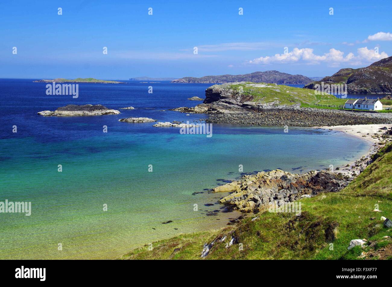Cristallclear beach near Ullapool Stock Photo - Alamy