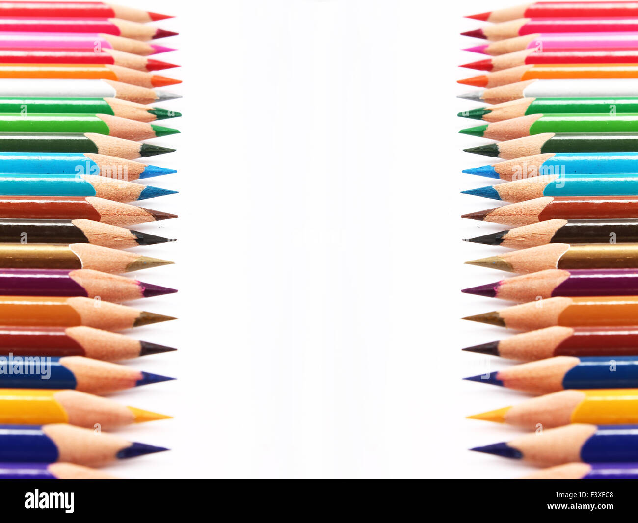 two sides color pencil Stock Photo - Alamy