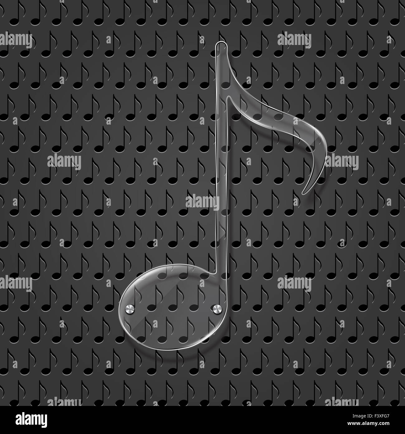 Glass Music Note Sign Stock Photo - Alamy