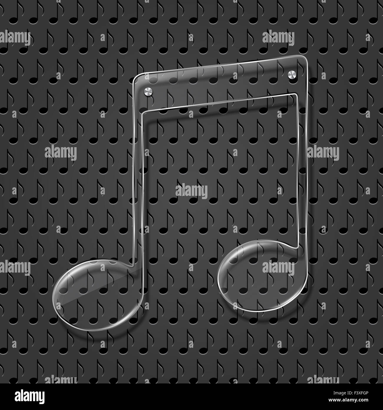 Glass Music Note Sign Stock Photo - Alamy