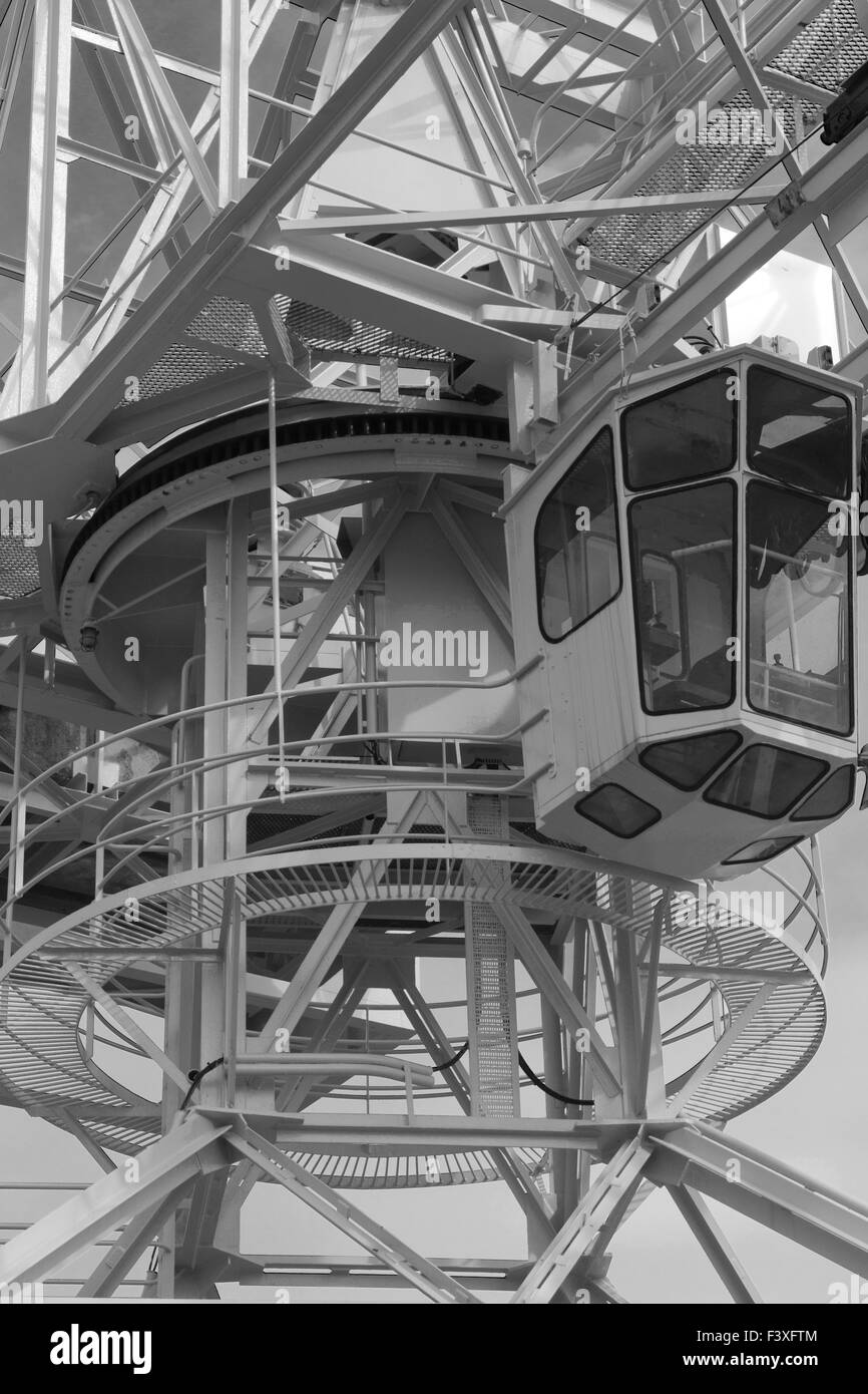 Construction work crane loading Black and White Stock Photos & Images ...