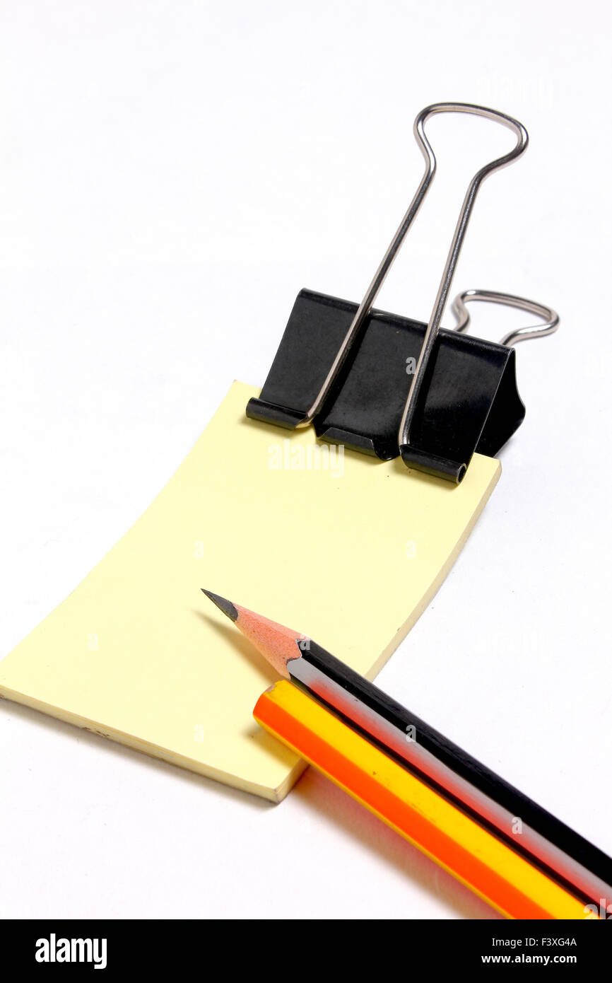 pencil with tag Stock Photo - Alamy