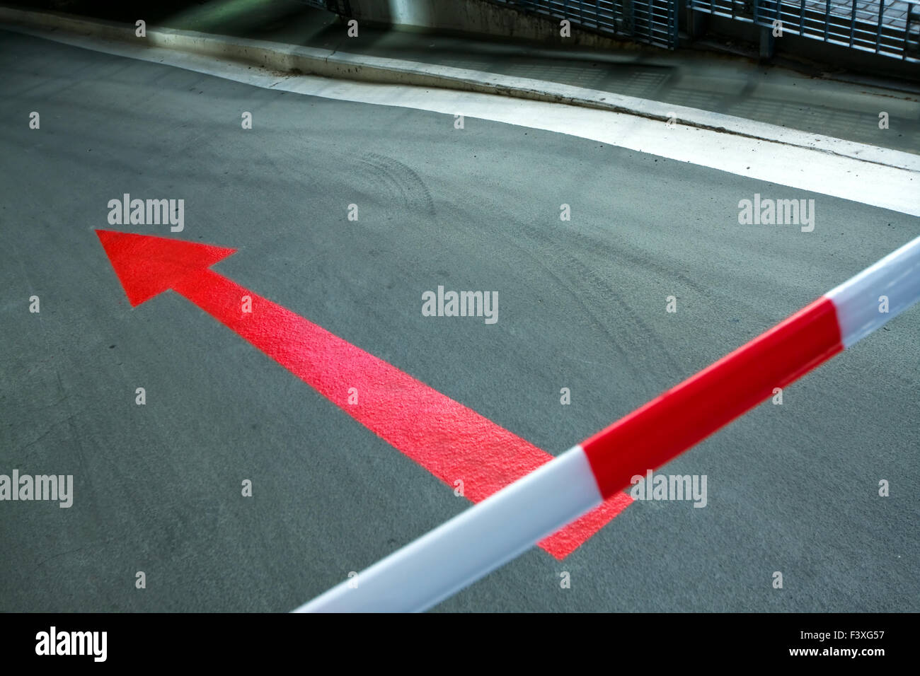 arrow, parking ramp Stock Photo - Alamy