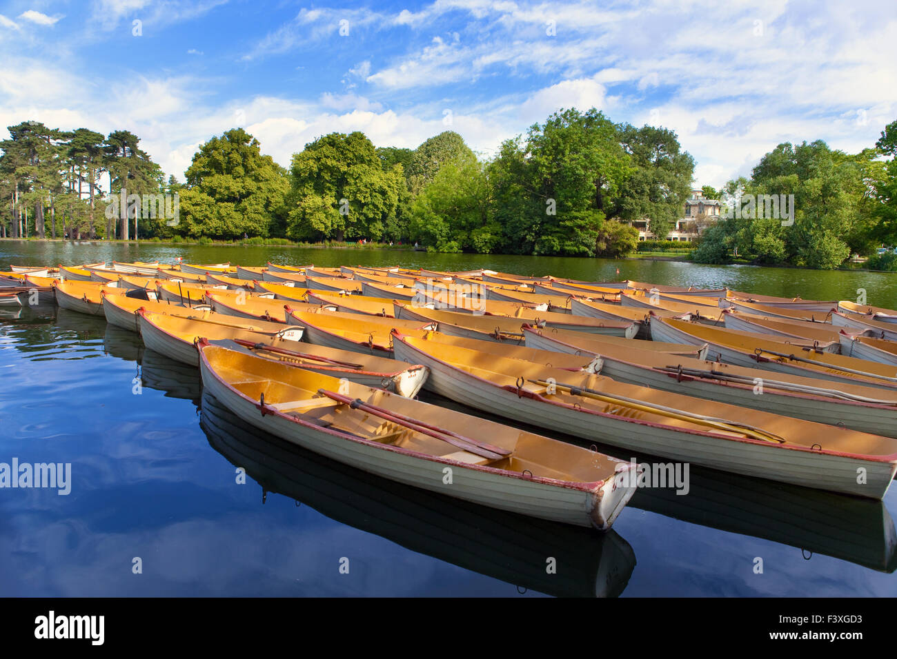 Boats on lake Stock Photo - Alamy