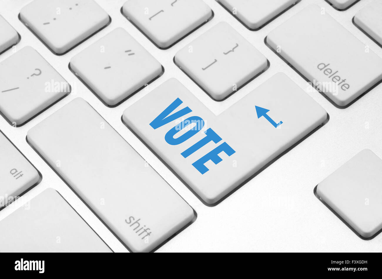 Vote online laptop keyboard hi-res stock photography and images - Alamy