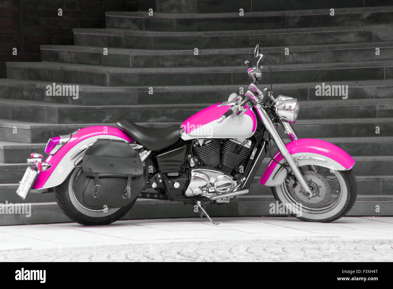 Motorbike in pink II Stock Photo - Alamy
