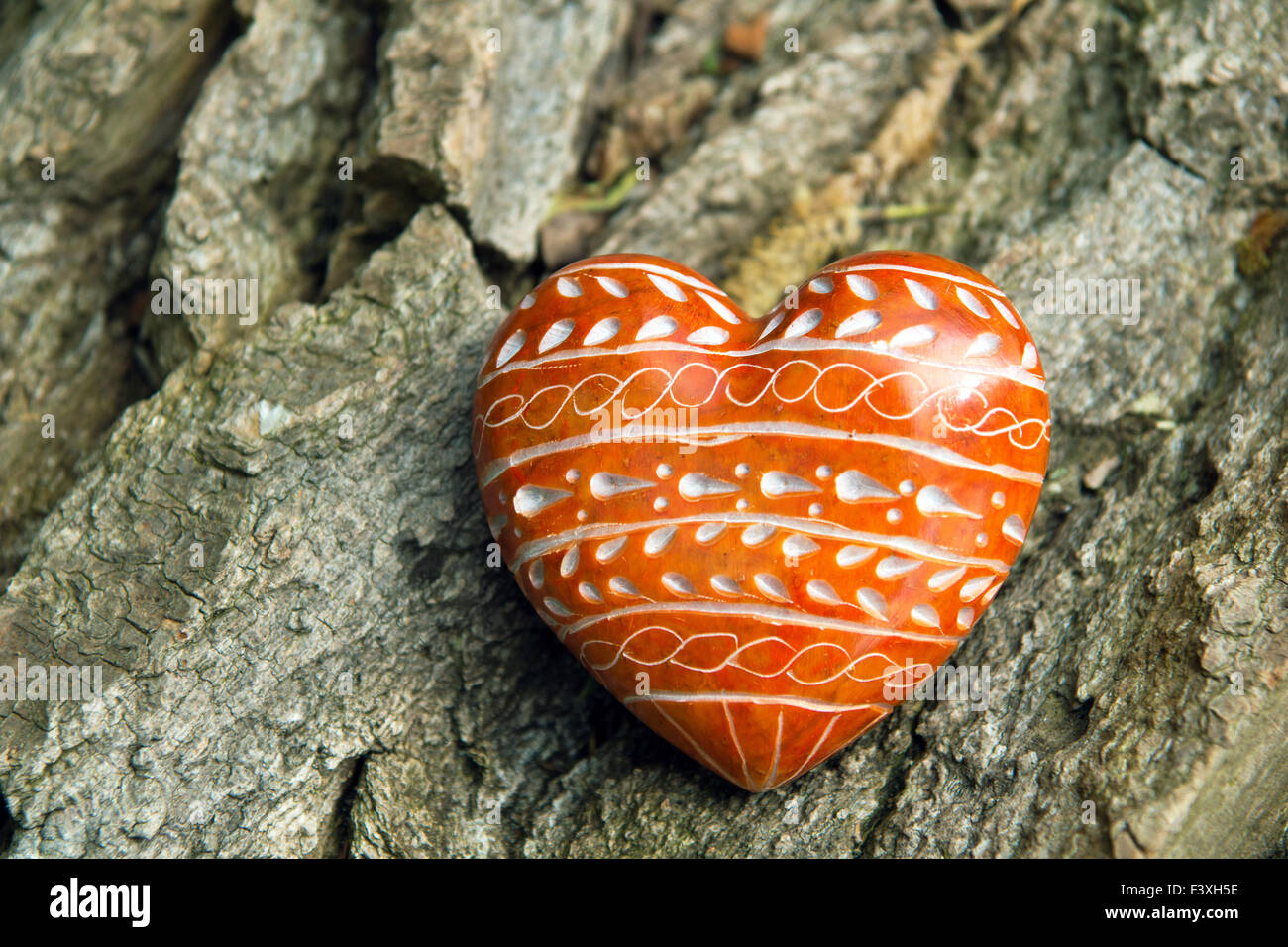 Symbol of heart carved on the tree hi-res stock photography and images ...