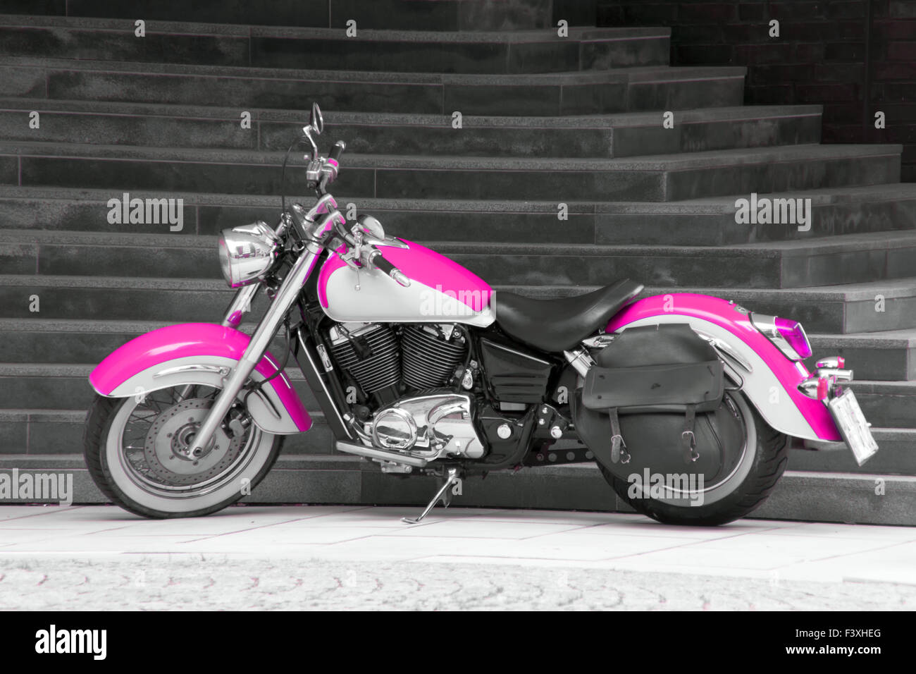 Motorbike in pink Stock Photo - Alamy