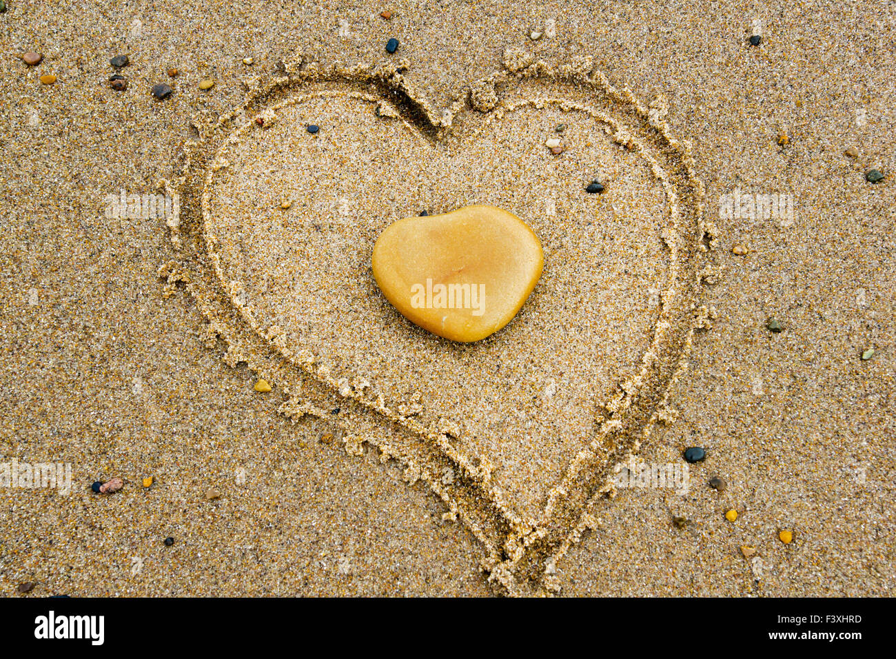 Sand Hearts I Stock Photo - Alamy