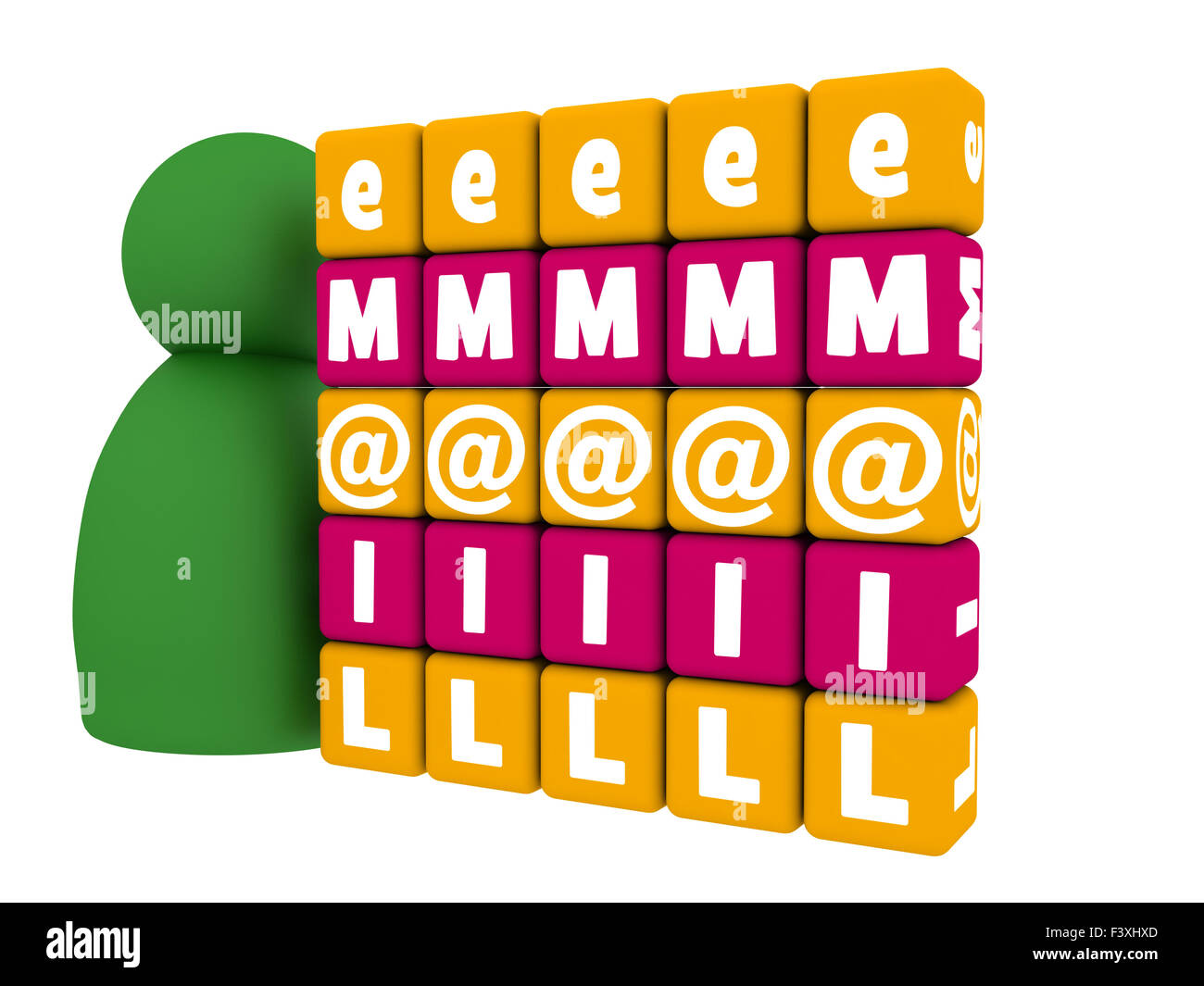 character with email Stock Photo - Alamy
