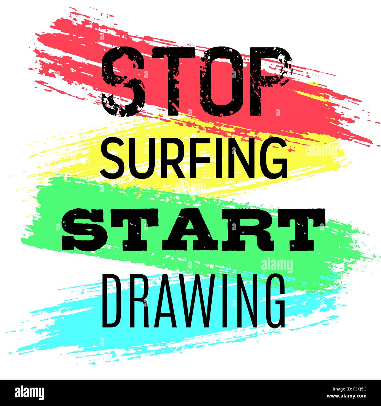 Vector Motivational Poster for Drawing Stock Vector Image & Art - Alamy