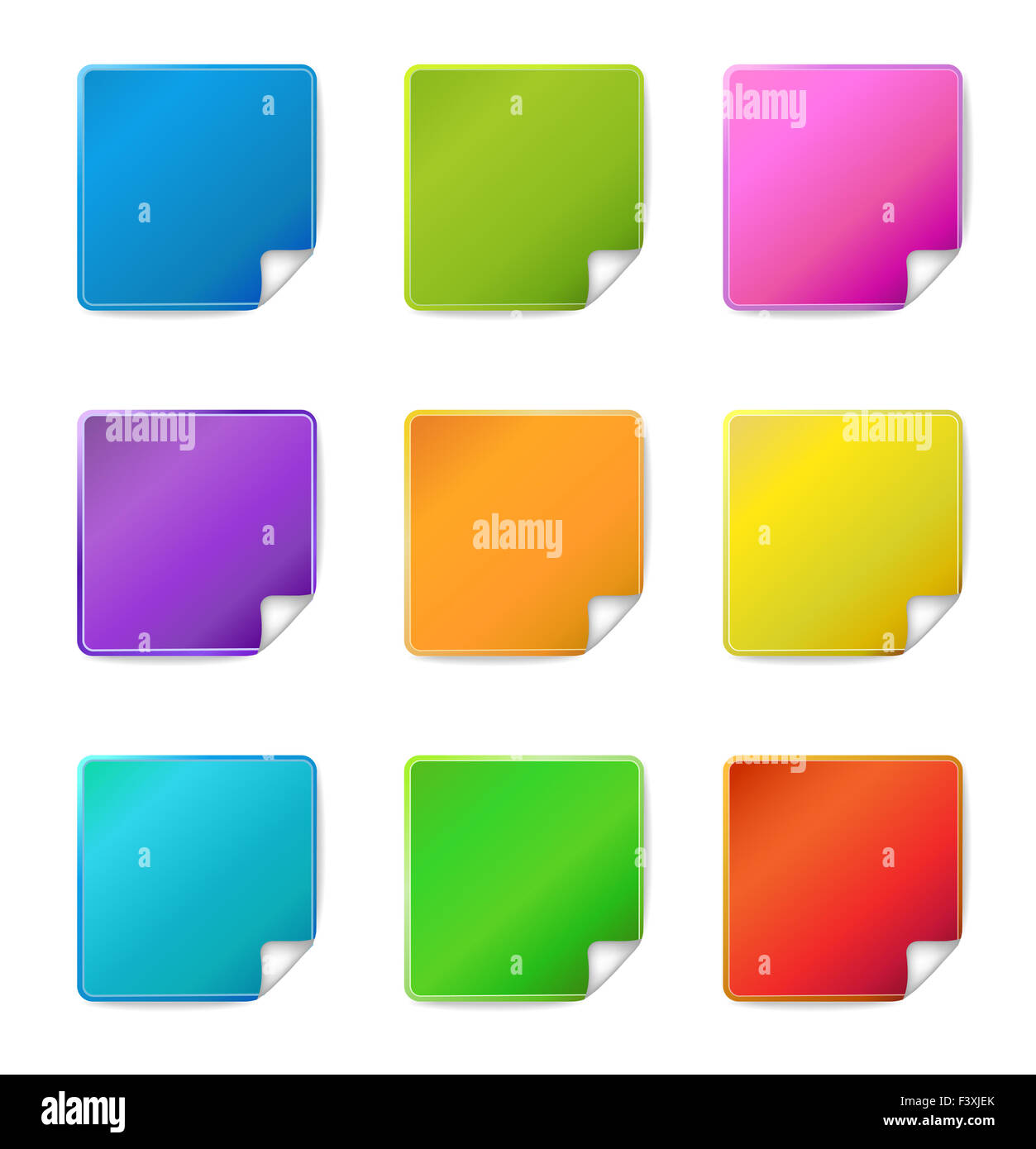 Blank sticker icons Stock Photo - Alamy