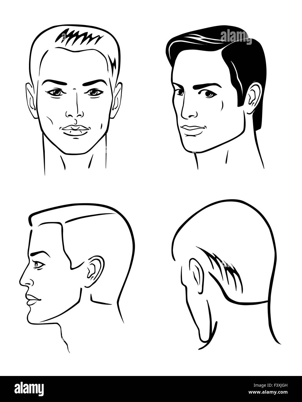 Side Face Drawing Outline