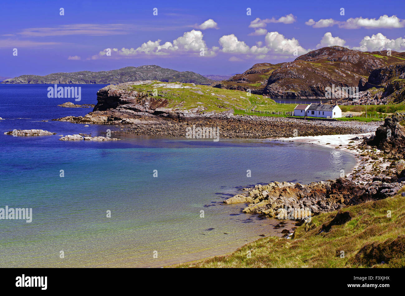 Lonely Cottage along the scotish west coast Stock Photo - Alamy