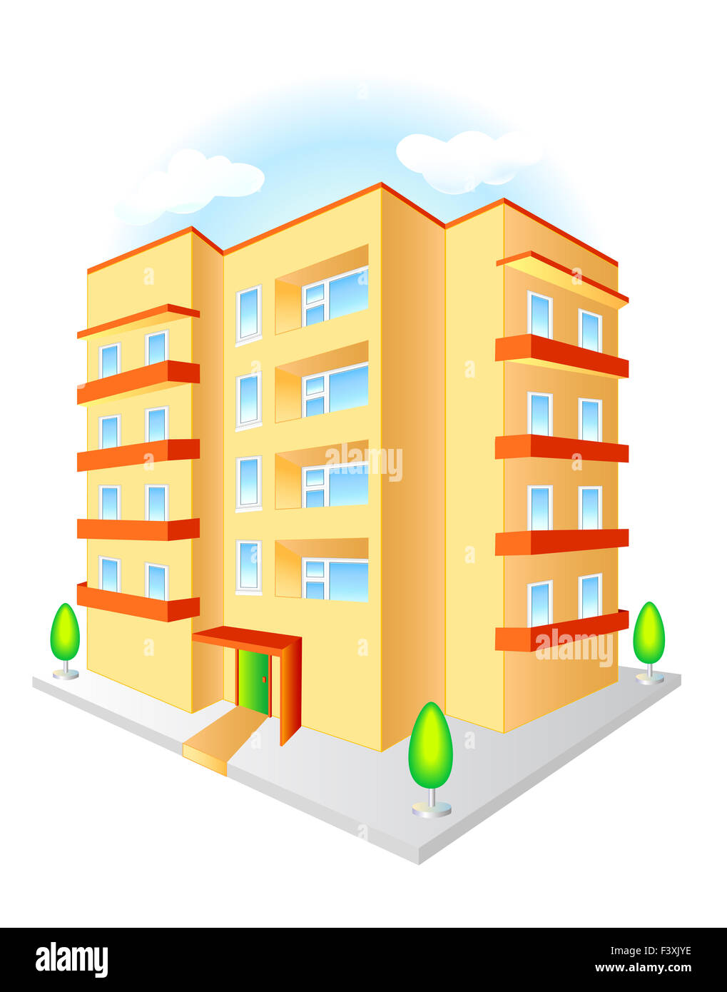 High rise urban building Cut Out Stock Images & Pictures - Alamy