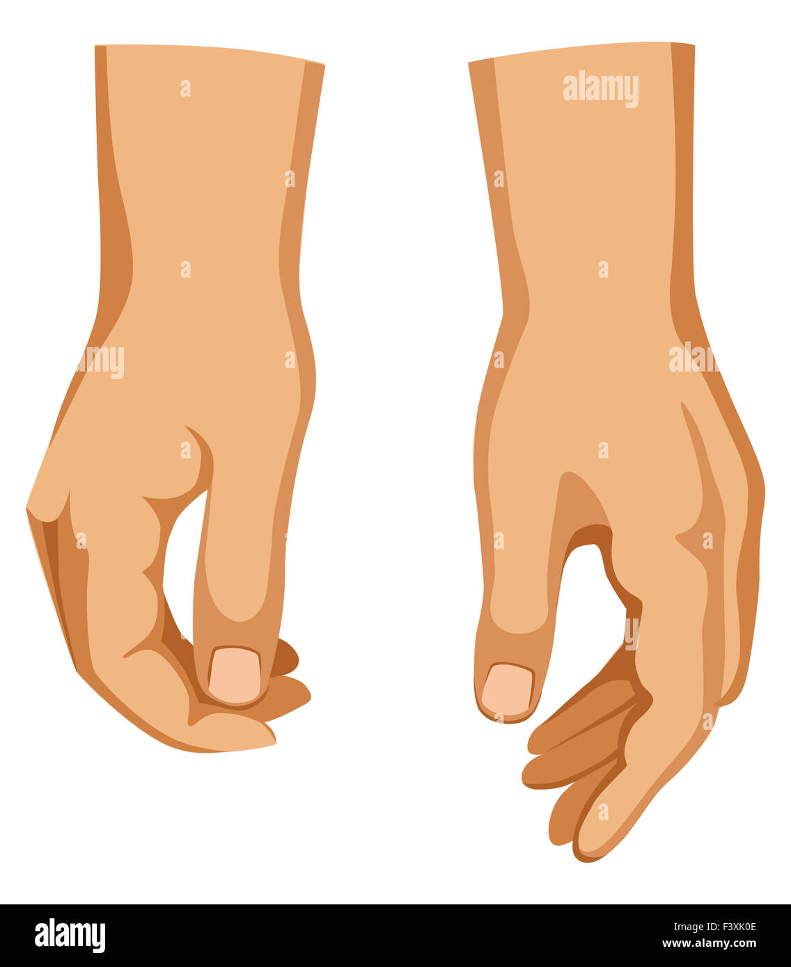 Two hands isolated on white background Stock Photo - Alamy