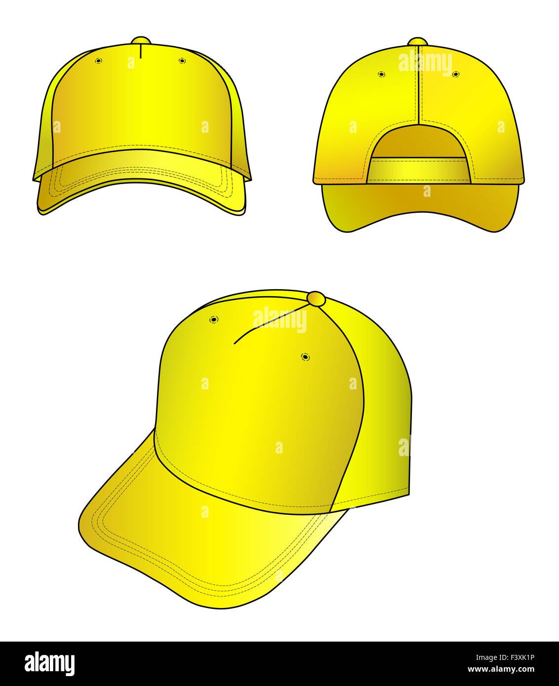 Yellow cap isolated on white background Stock Photo - Alamy