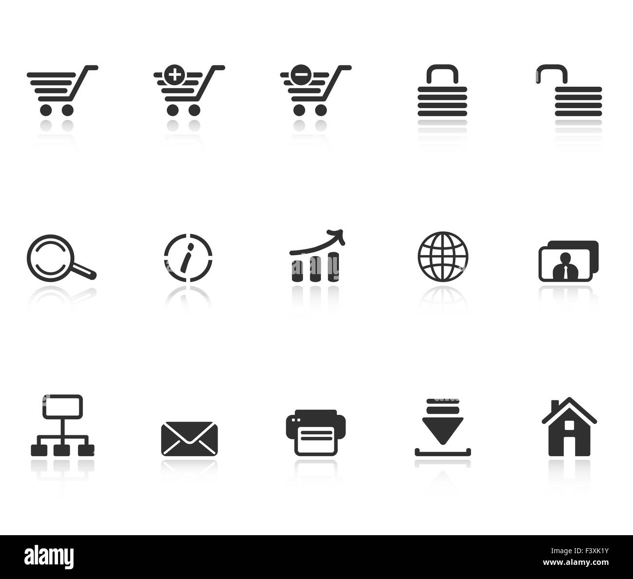 Set of e-commerce icons isolated on white Stock Photo - Alamy