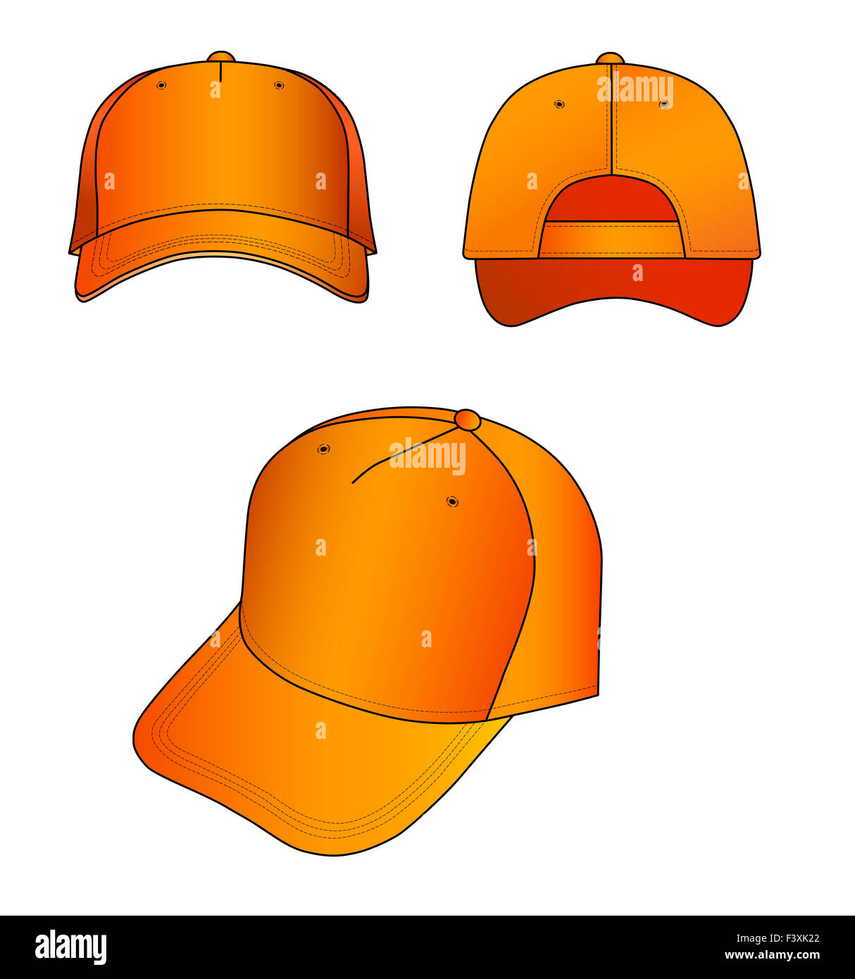Orange cap isolated on white background Stock Photo - Alamy