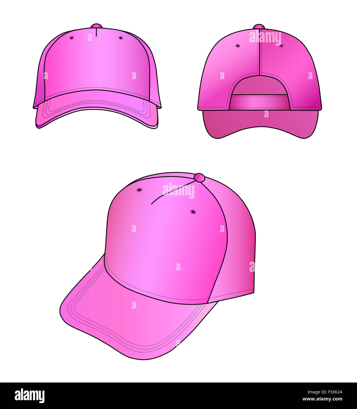 Pink cap isolated on white background Stock Photo - Alamy