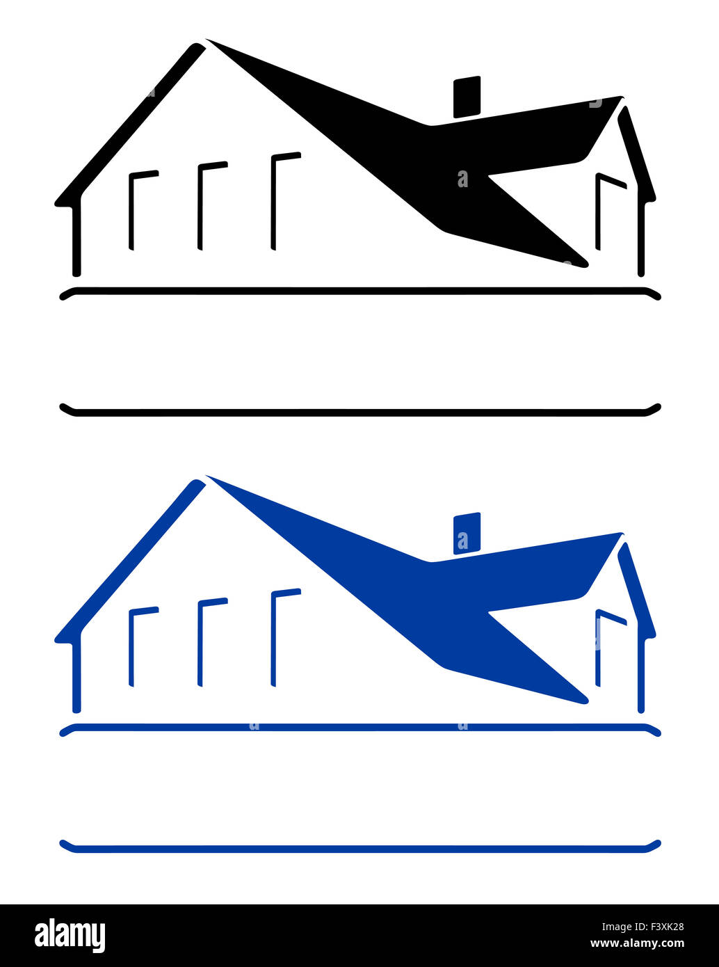 House sign isolated on white background Stock Photo - Alamy