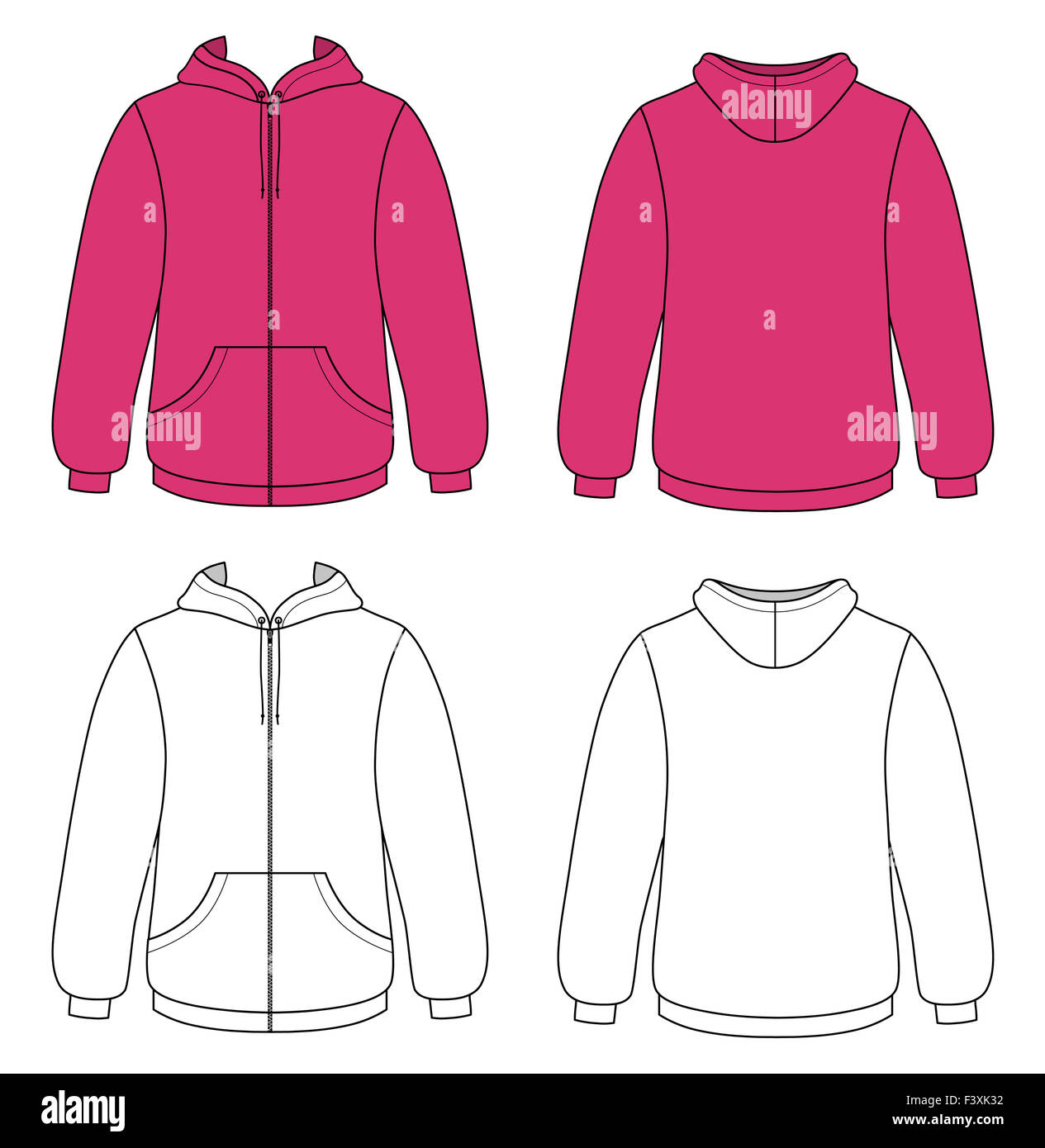 Outline hoodie illustration Stock Photo - Alamy