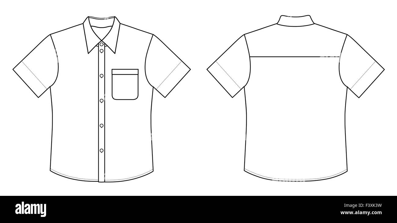 Outline black-white shirt Stock Photo - Alamy