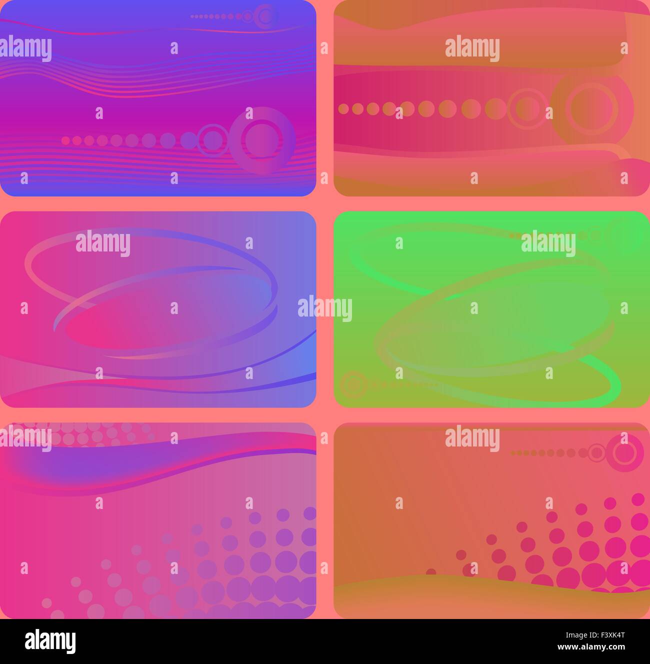 Set of colorful business cards Stock Photo - Alamy