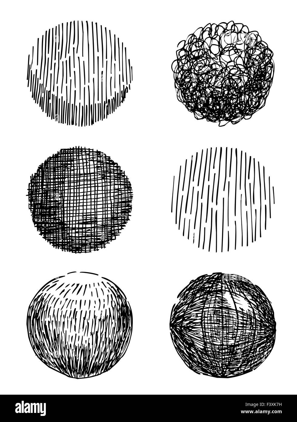 Artistic hand-drawn sphere isolated on white Stock Photo - Alamy