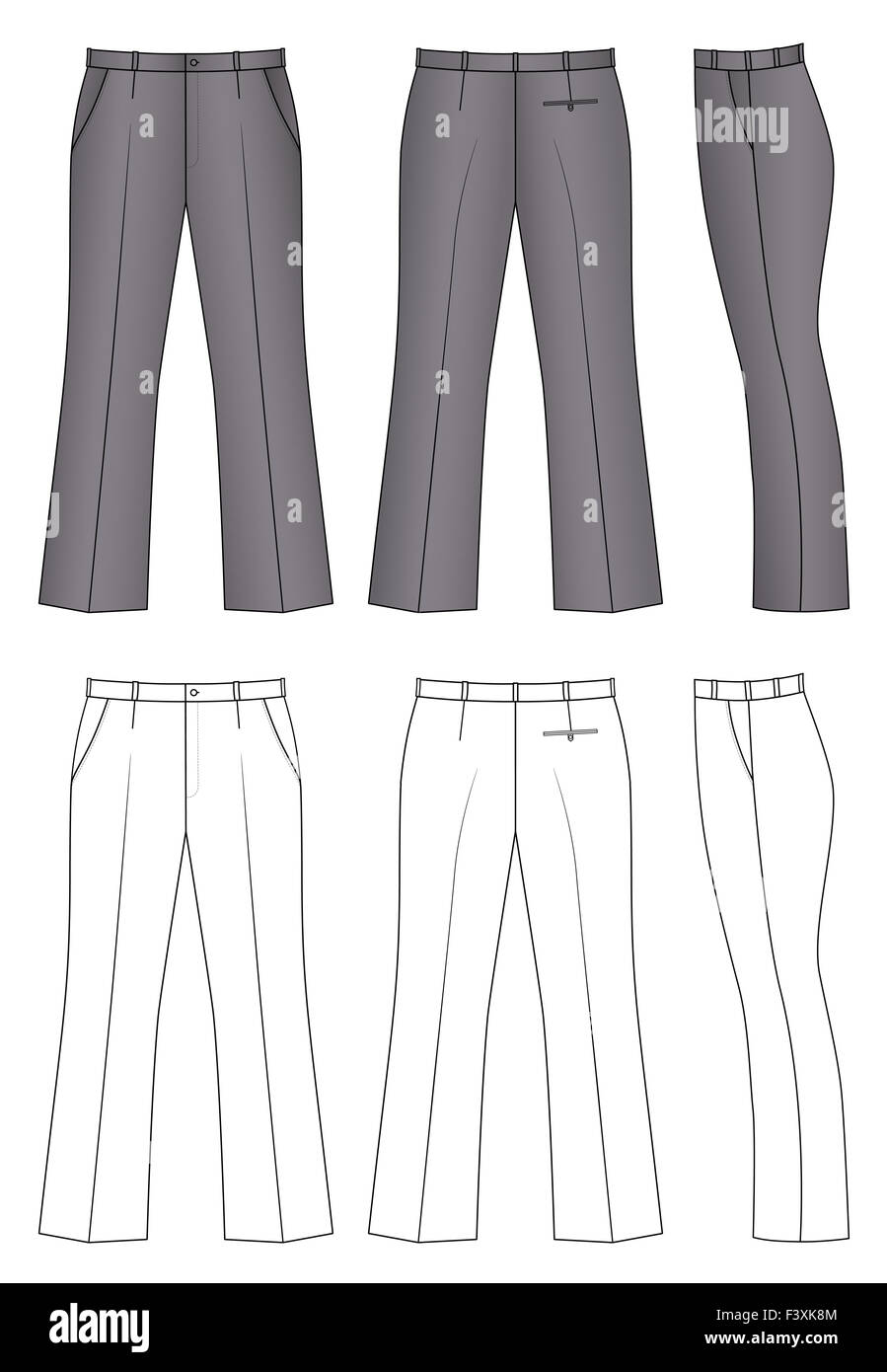 Pants outline Cut Out Stock Images & Pictures - Alamy