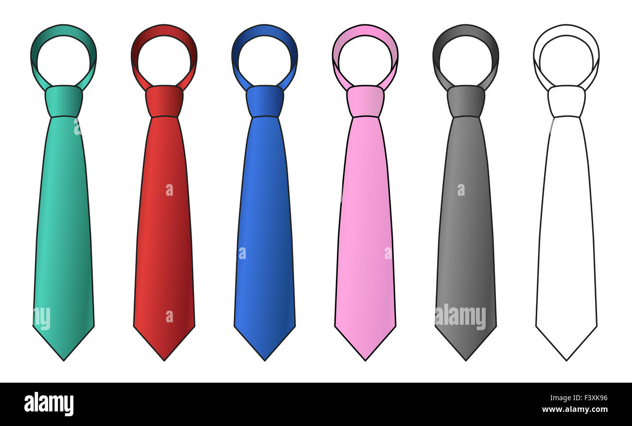 Tie design isolated on white background Stock Photo - Alamy