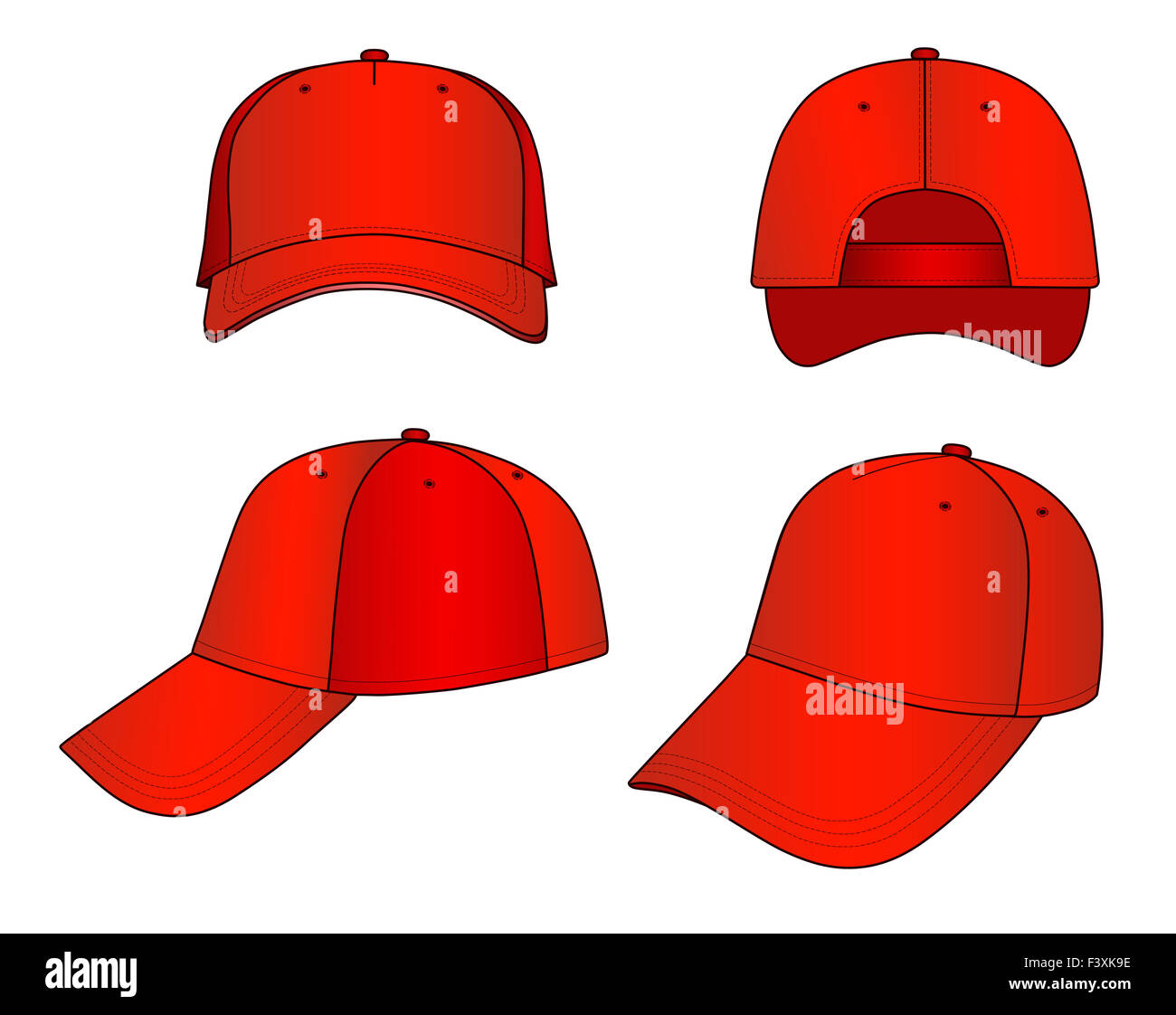 Outline cap illustration isolated on white Stock Photo - Alamy