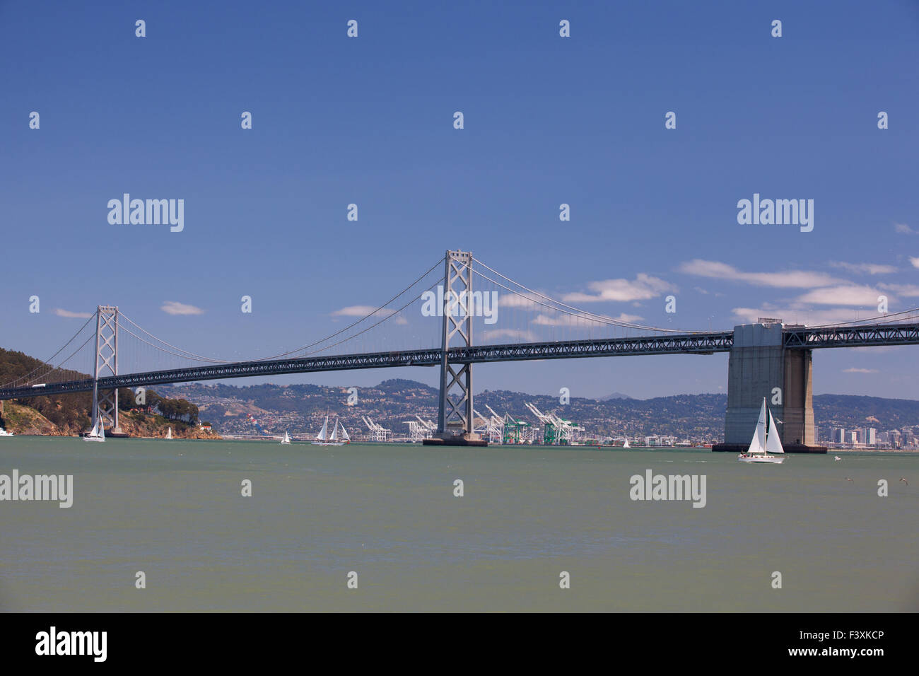 The Oakland Bay Bridge suspension between San Francisco and Oakland ...