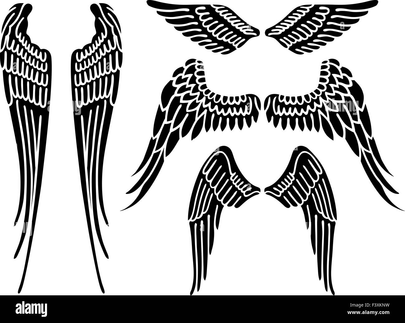 Pair of isolated angel wings hi-res stock photography and images - Alamy