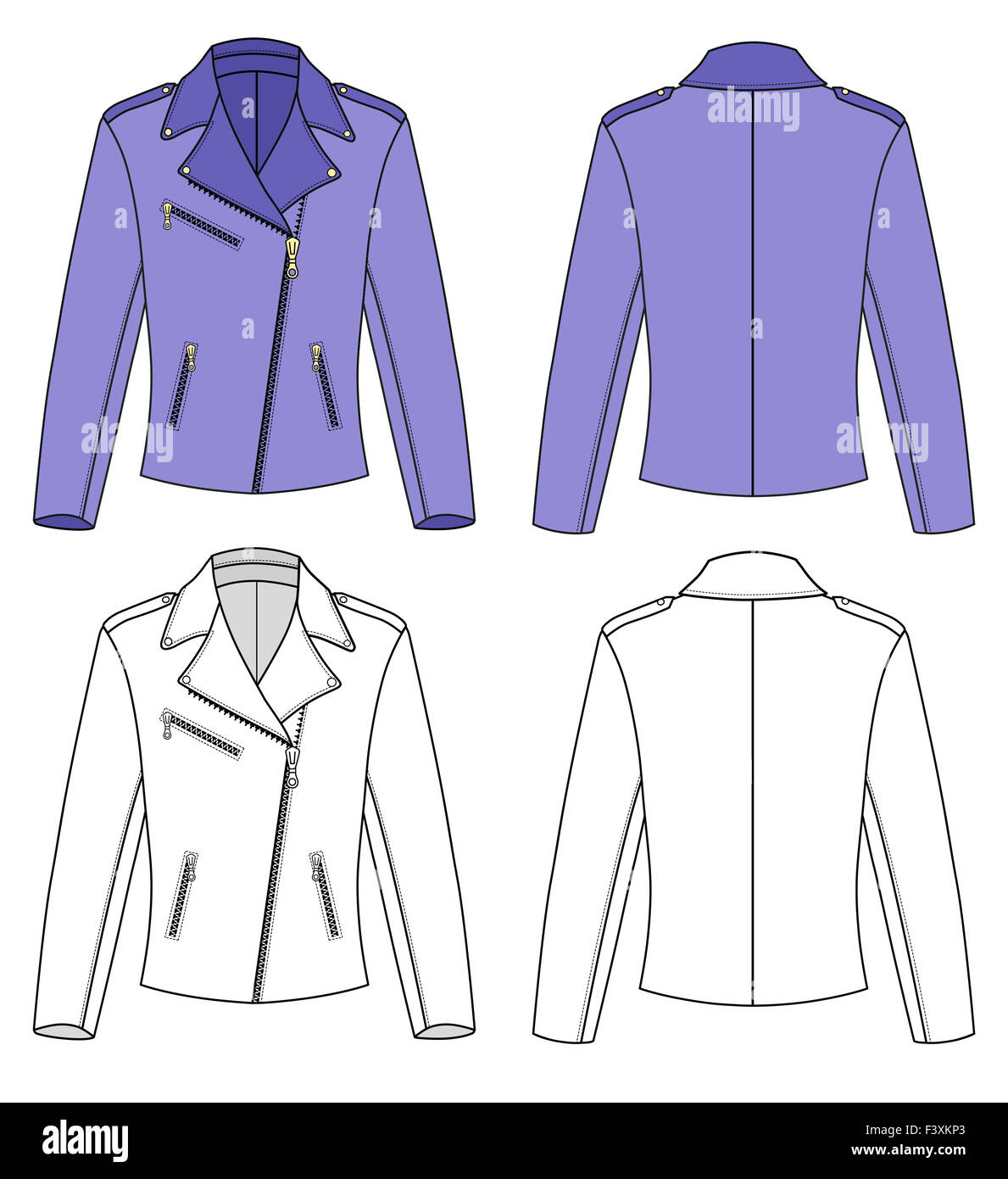 Outline Jacket Illustration High Resolution Stock Photography and ...