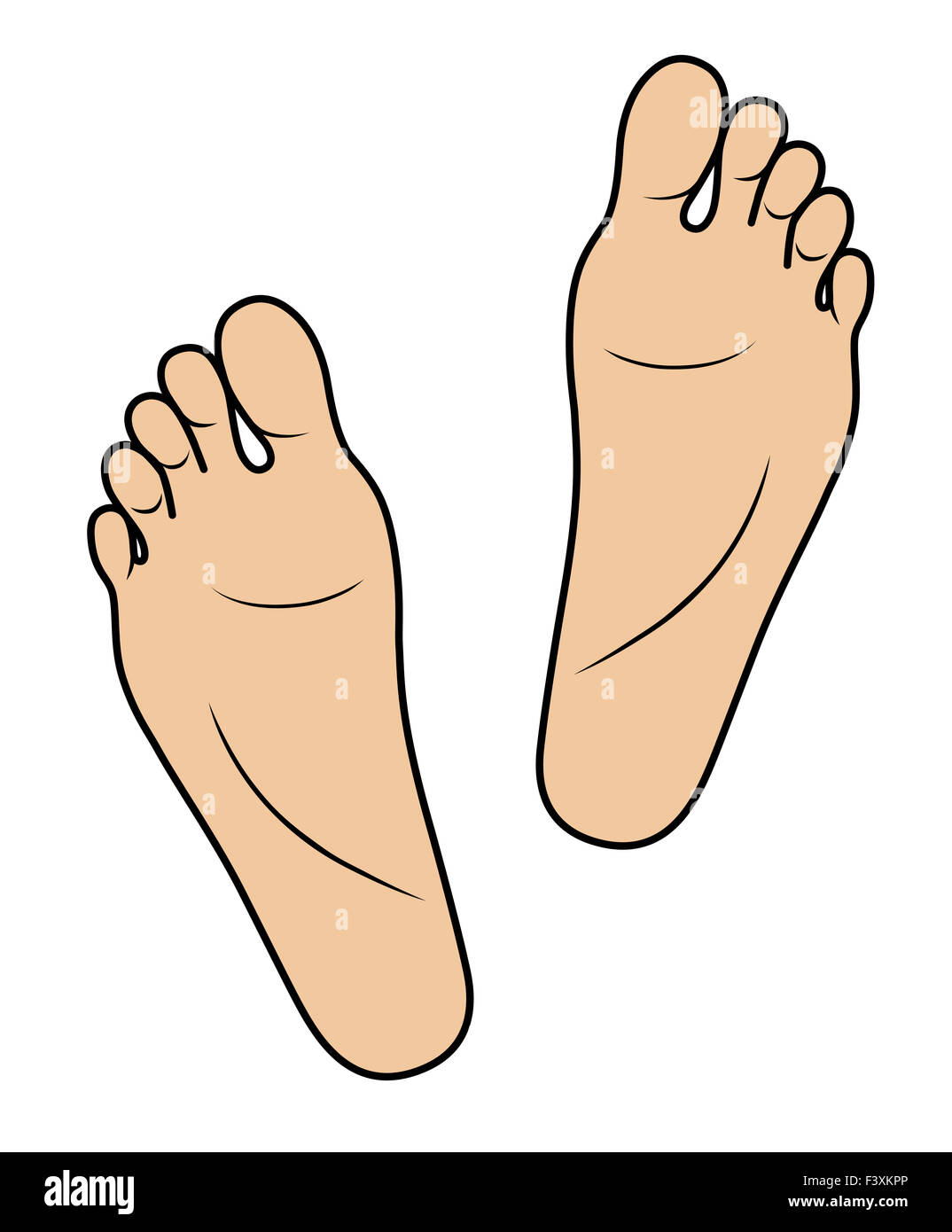 Two footprints isolated on white Stock Photo - Alamy